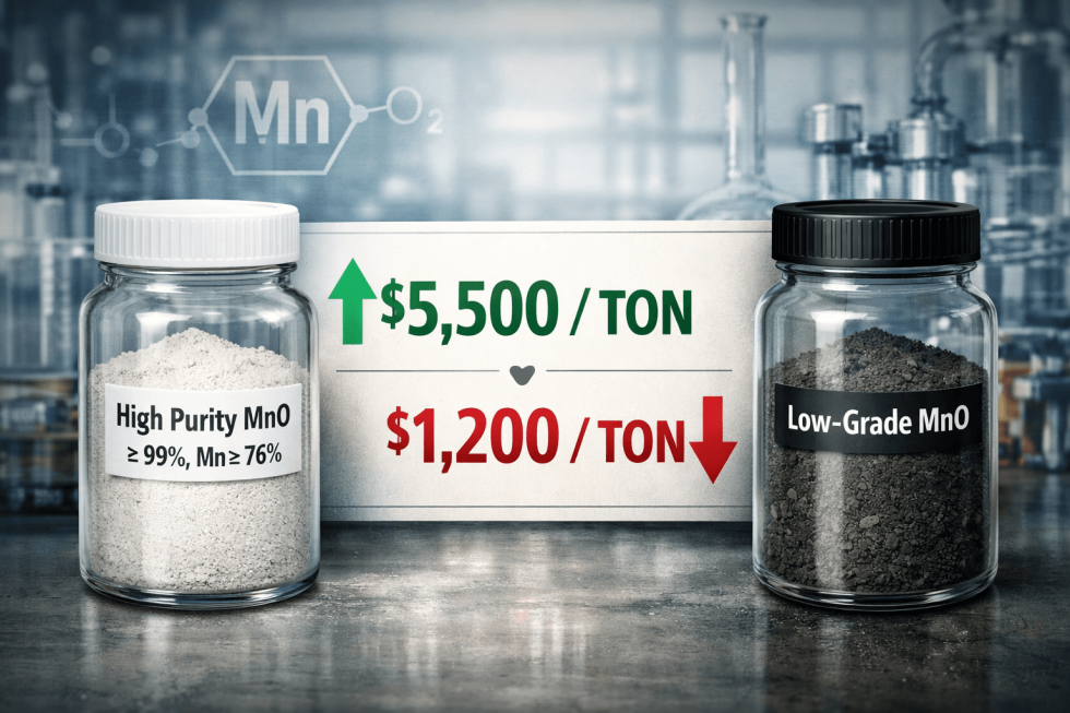 Why High Purity MnO Costs More | MnO 99% Price Per Ton 2026